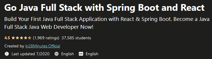使用 Spring Boot 和 React 实现 Java 全栈 Go Java Full Stack With Spring Boot