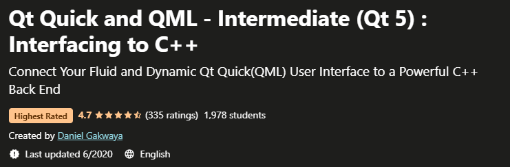 Qt Quick 和 Qml 中级 Qt 5:与 C 的接口 Qt Quick And Qml Intermediate Qt 5 Interfacing To