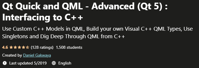 Qt Quick 和 Qml Advanced Qt 5:与 C 的接口 Qt Quick And Qml Advanced Qt 5 Interfacing To