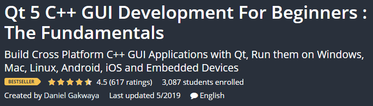 面向初学者的 Qt 5 C Gui 开发：基础知识 Qt 5 C Gui Development For Beginners 