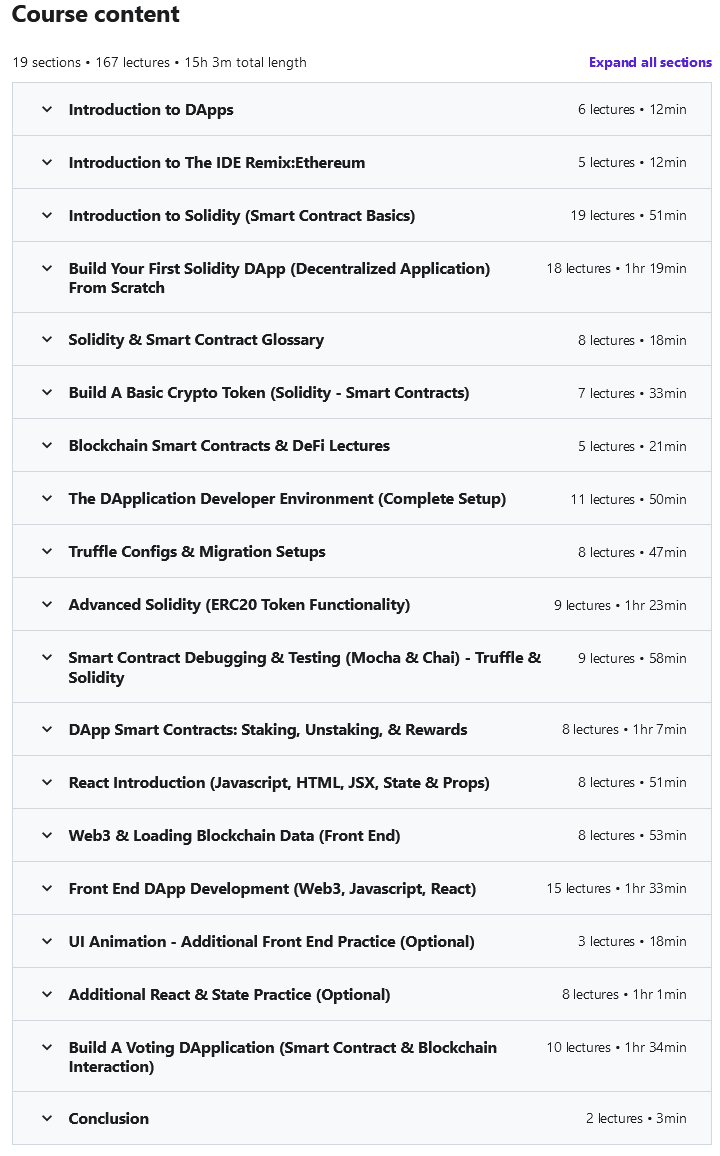 完整的 Dapp Solidity 和 React 区块链开发 Complete Dapp Solidity And React Blockchain Development