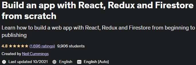 从头开始 使用 React、redux 和 Firestore 构建应用程序 Build An App With React Redux And Firestore From