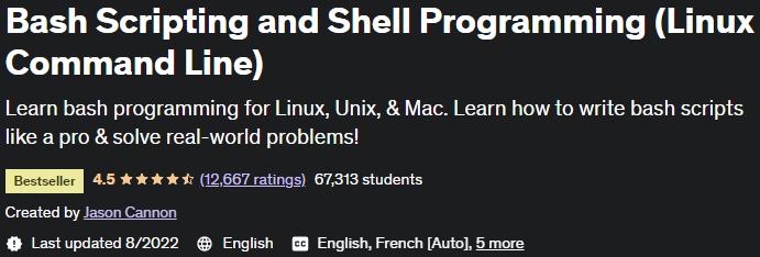 Bash 脚本和 Shell 编程(linux 命令行) Bash Scripting And Shell Programming Linux Command Line