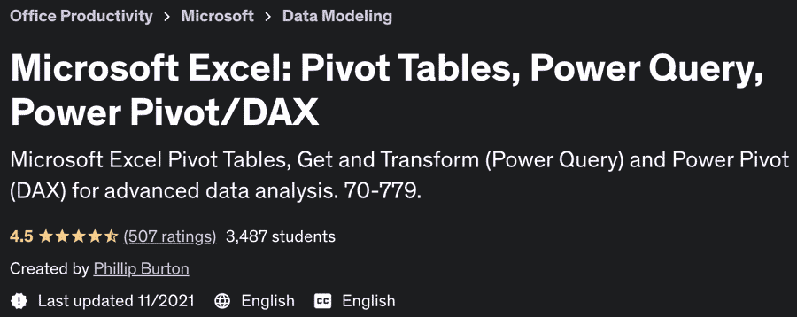 Microsoft Excel:数据透视表、power Query、power Pivotdax Microsoft Excel Pivot Tables Power Query