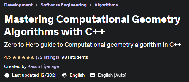 使用 C 掌握计算几何算法 Mastering Computational Geometry Algorithms With C Postcode