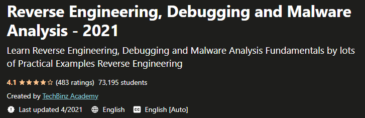 逆向工程、调试和恶意软件分析 – 2021 ( Reverse Engineering, Debugging and Malware ...
